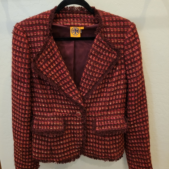 Tory Burch | Jackets & Coats | Tory Burch Tweed Blazer | Poshmark